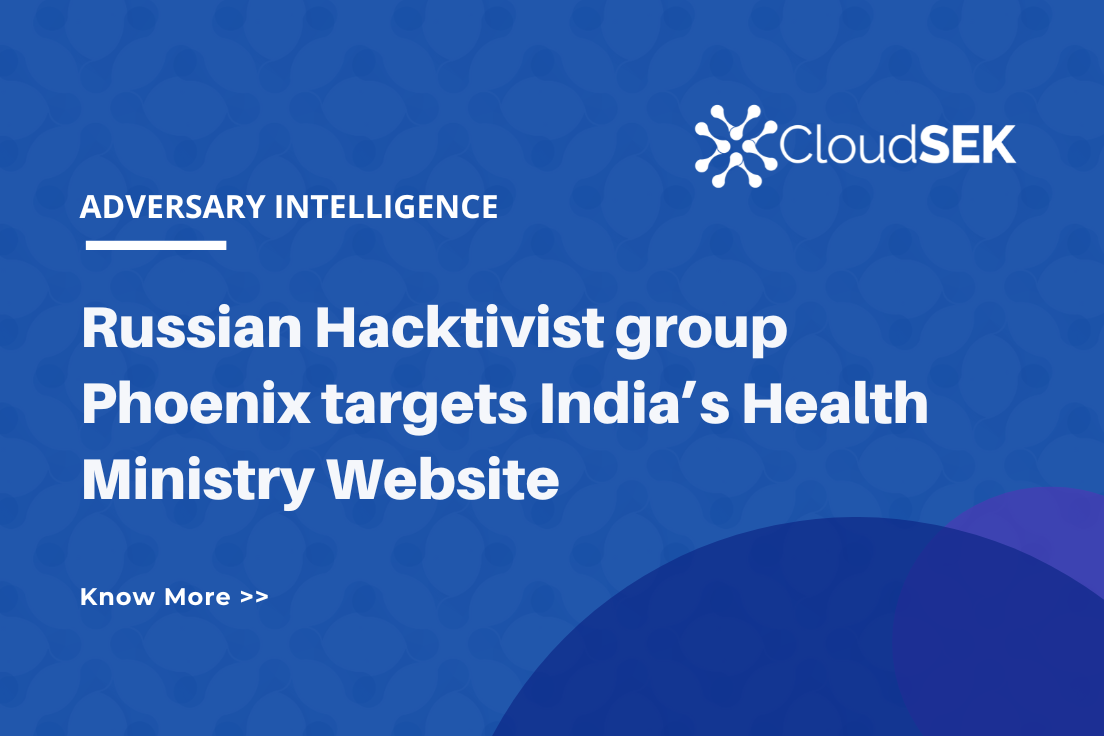 Russian Hacktivist group Phoenix targets India’s Health Ministry Website | Threat Intelligence ...